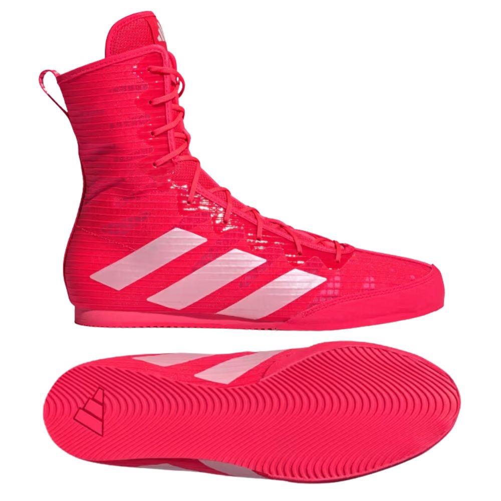 Adidas Boxing Boots Hog 4 Lucid Red Fight Shoes | London Boxing Shop ...